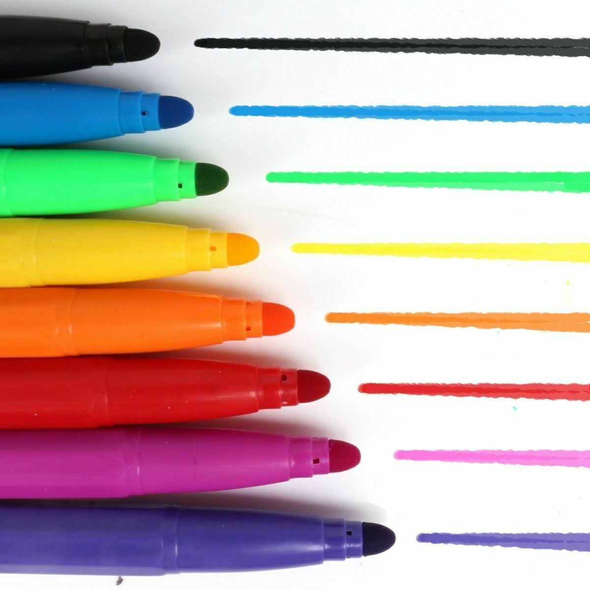 8x CHUNKY JUMBO FIBRE PENS Thick Easy Grip Kids Drawing Writing Felt T ...